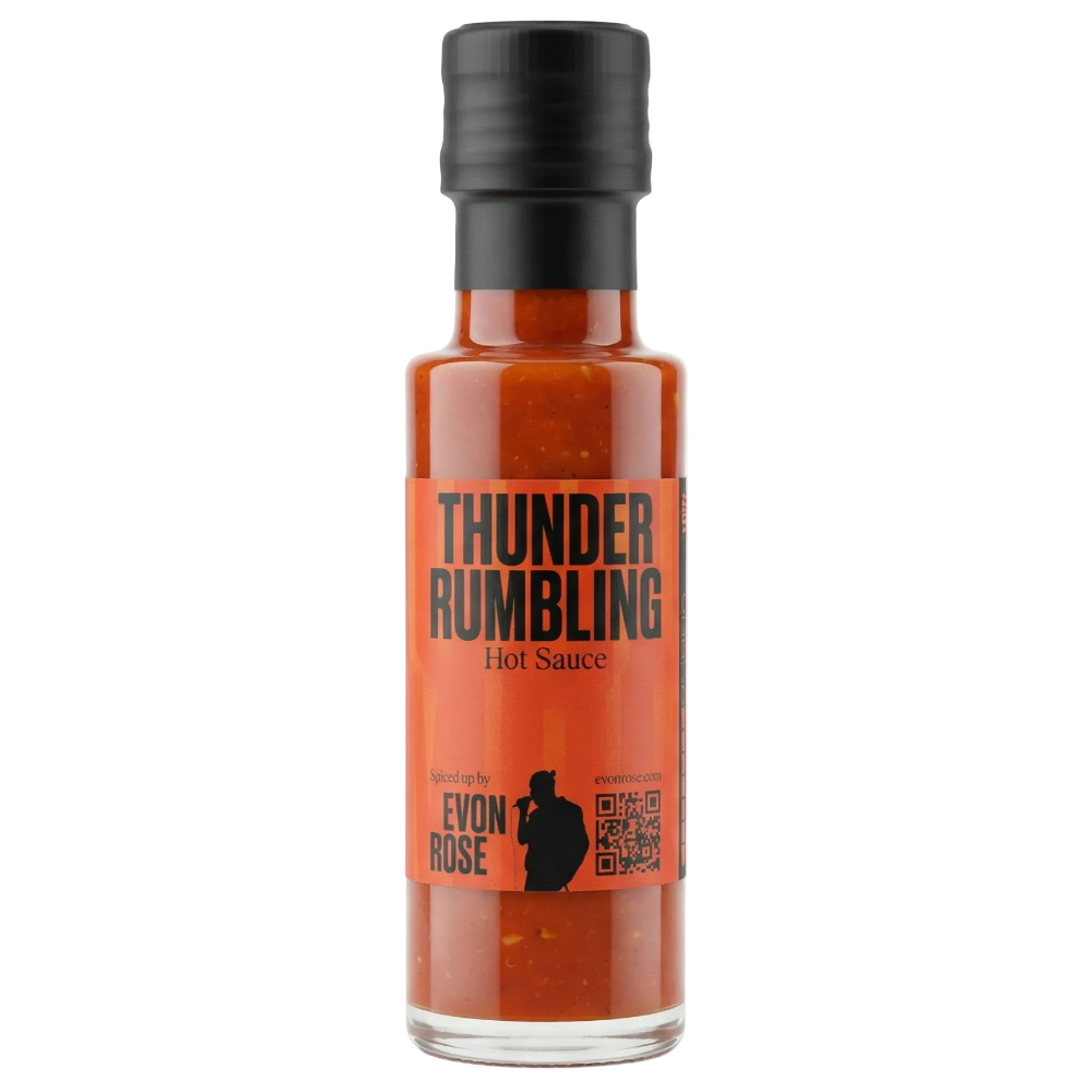 Thunder Rumbling Hot Sauce 110g/100ml (Evon Rose Edition) – Fireland Foods